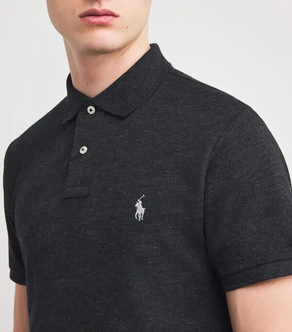 Polo Ralph Lauren Cotton Mesh Slim-fit Polo Shirt - Black