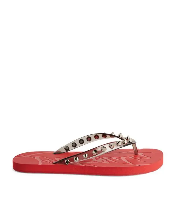 Brand New Never been worn Christian Loubi Flip Flat Rubb/Tivoli Christian Louboutin Mens Loubi Flip Flat Rubber Spikes Thong  main image 3