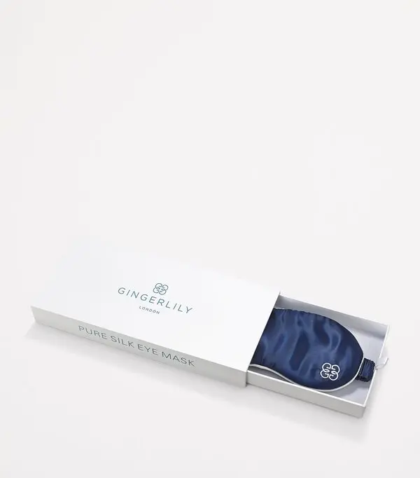 Gingerlily Silk Eye Mask - Blue