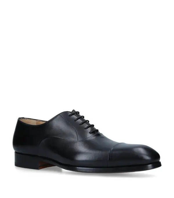 Magnanni Leather Oxford Shoes - Black