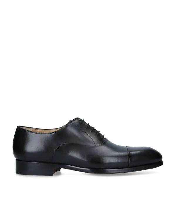 Magnanni Leather Oxford Shoes - Black