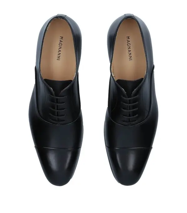 Magnanni Leather Oxford Shoes - Black