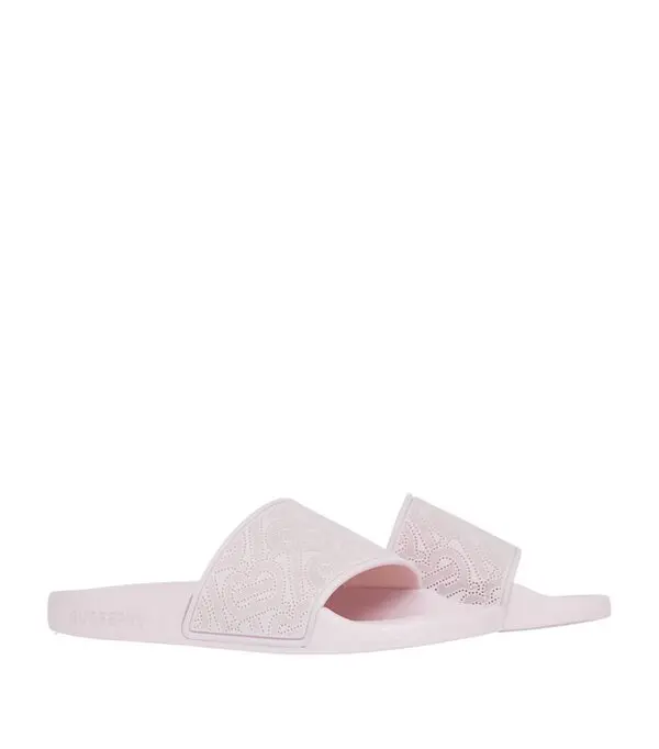 Burberry Perforated Monogram Slides