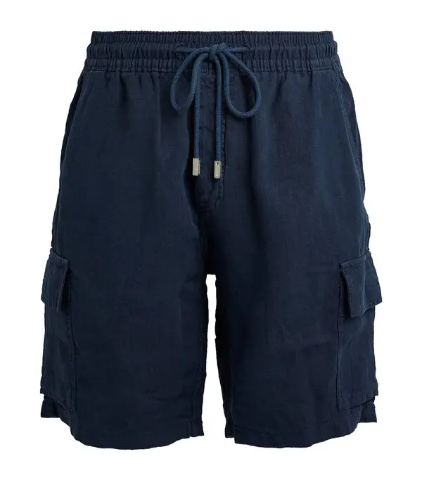 Vilebrequin Linen Baie Shorts - Navy