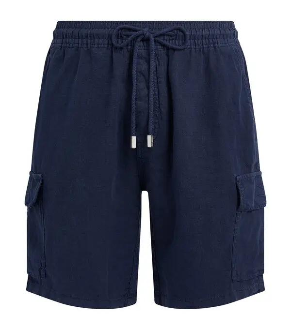 Vilebrequin Linen Baie Shorts - Navy