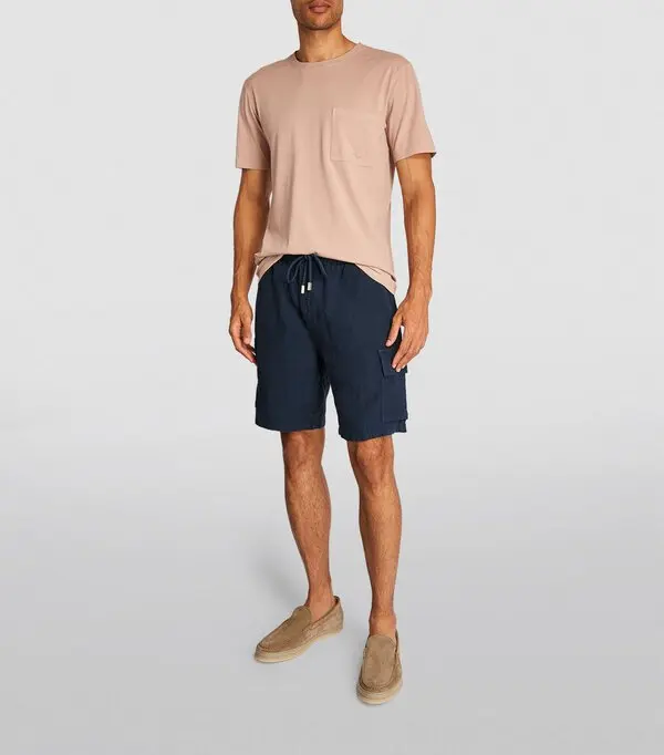 Vilebrequin Linen Baie Shorts - Navy