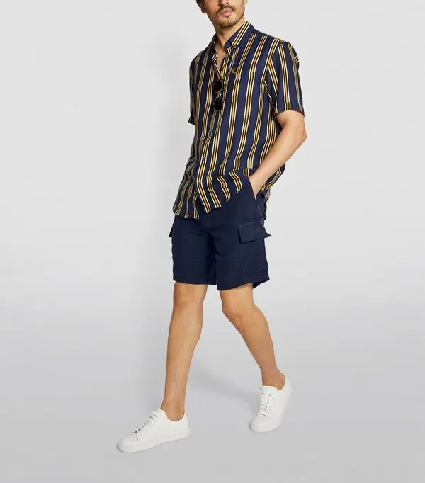 Vilebrequin Linen Baie Shorts - Navy