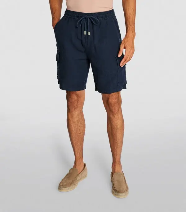Vilebrequin Linen Baie Shorts - Navy