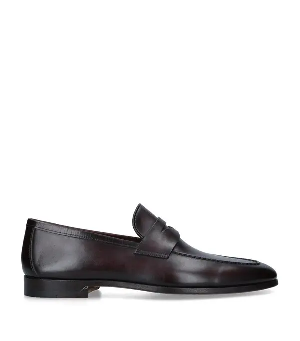 Magnanni Leather Delos Penny Loafers - Brown