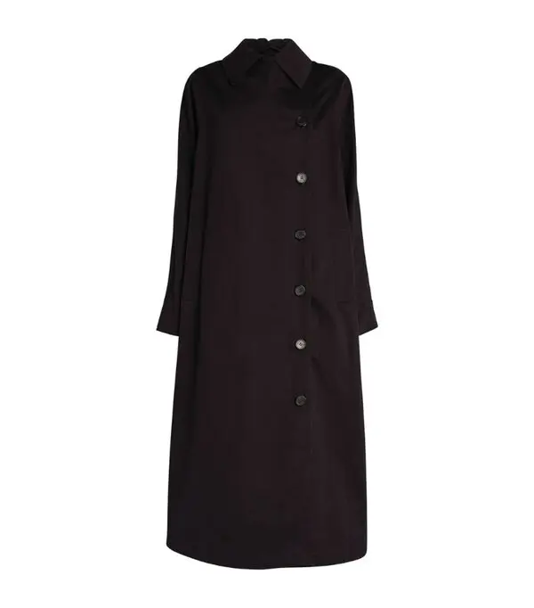 Mark Kenly Domino Tan Cotton Christi Oversized Coat