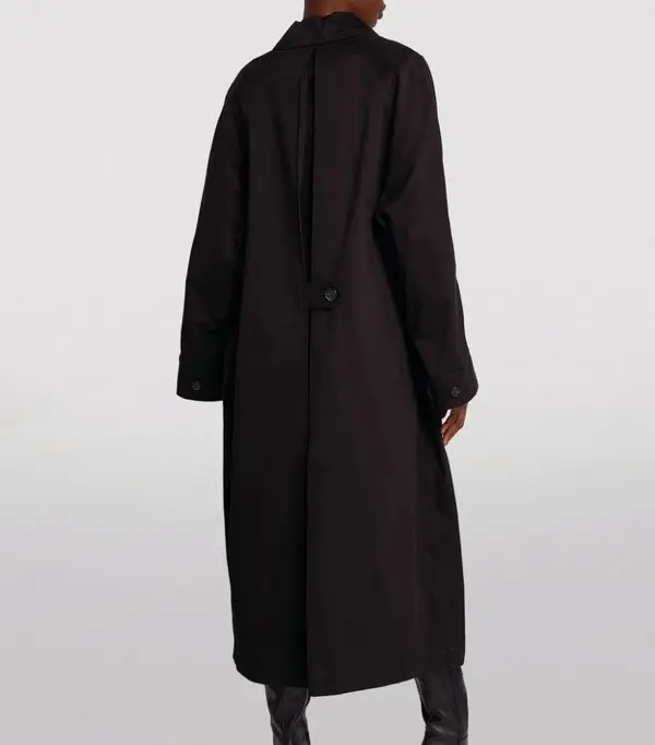 Mark Kenly Domino Tan Cotton Christi Oversized Coat
