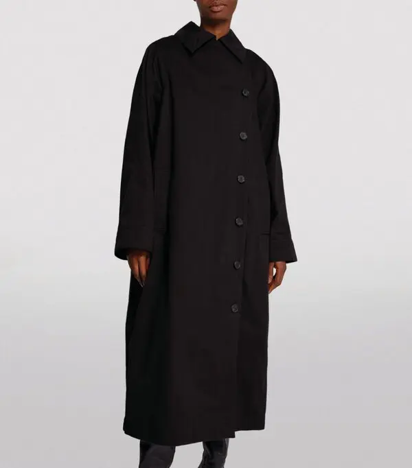 Mark Kenly Domino Tan Cotton Christi Oversized Coat