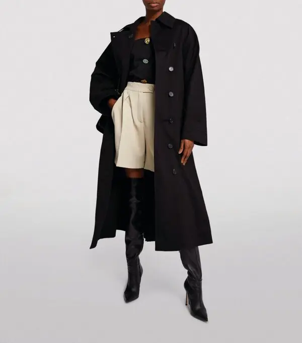 Mark Kenly Domino Tan Cotton Christi Oversized Coat