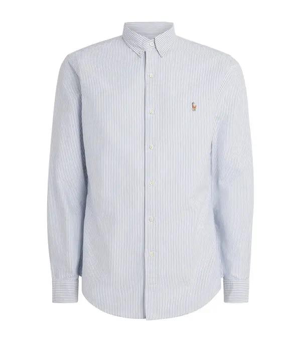 Polo Ralph Lauren Cotton Stripe Oxford Shirt - Blue