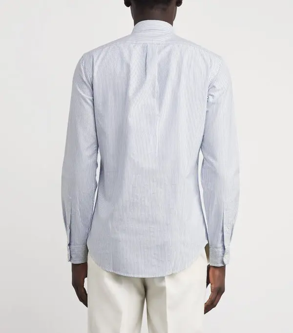 Polo Ralph Lauren Cotton Stripe Oxford Shirt - Blue