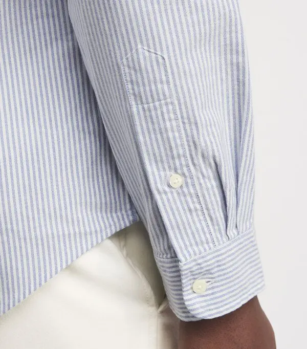 Polo Ralph Lauren Cotton Stripe Oxford Shirt - Blue