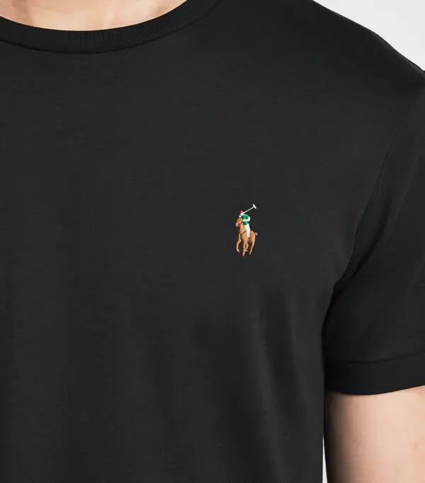 Polo Ralph Lauren Pima Cotton Polo Pony T-shirt - Black