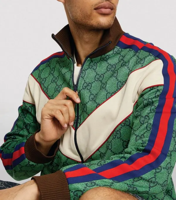 ナイロンジャケット supreme split track jacket gucci Gucci Gg Supreme Track Jacket - Green | Editorialist