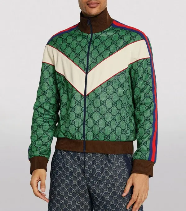 Gucci Gg Supreme Track Jacket - Green | Editorialist