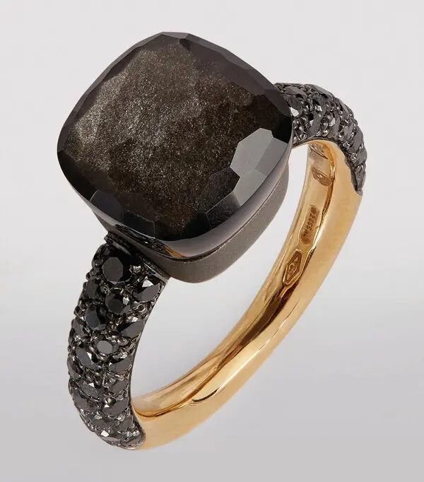 Pomellato Nudo Obsidian And Diamond Ring