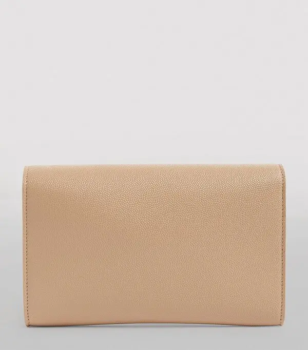 Saint Laurent Uptown Chain Wallet - Beige