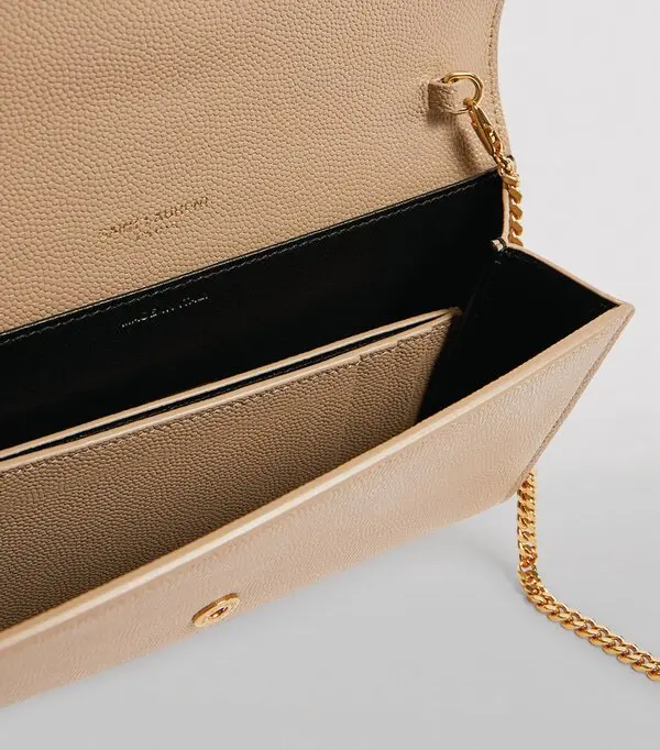 Saint Laurent Uptown Chain Wallet - Beige