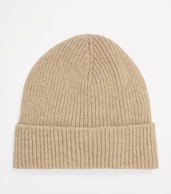 LE BONNET Lambswool-caregora Classic Beanie - Beige