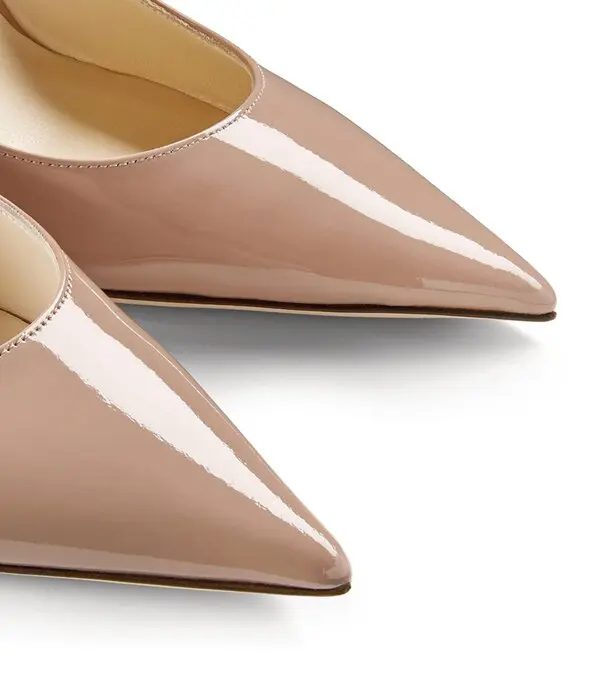 JIMMY CHOO Bing 100 Leather Mules - Pink