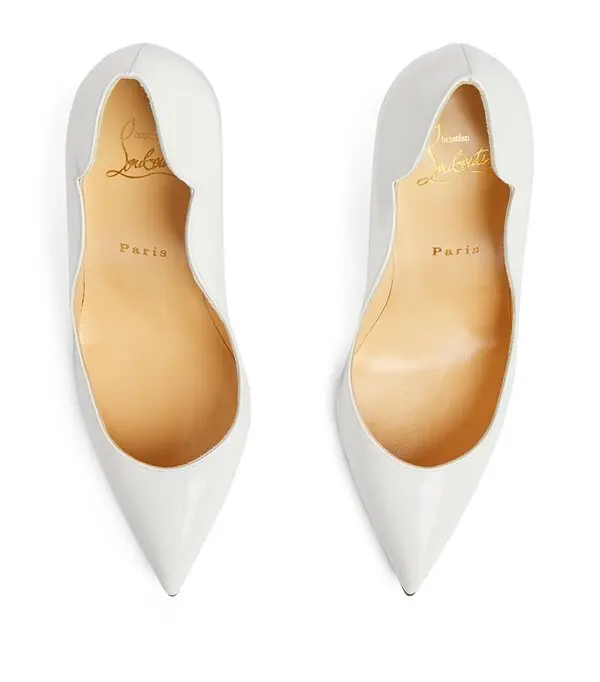 CHRISTIAN LOUBOUTIN Hot Chick 100 Patent Leather Pumps - White