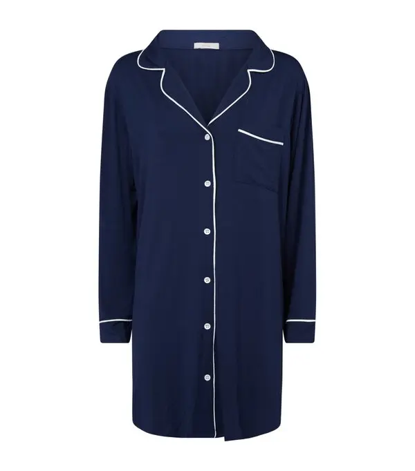 Eberjey Gisele Longline Sleep Shirt - Navy