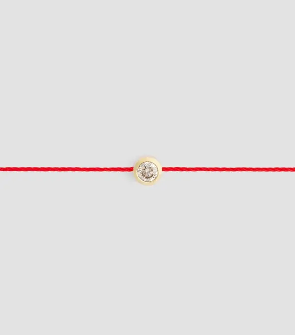REDLINE Yellow Gold And Diamond Pure Bracelet - Red
