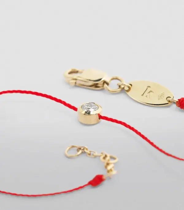 REDLINE Yellow Gold And Diamond Pure Bracelet - Red