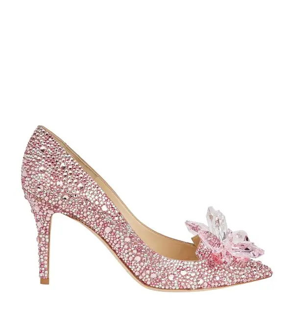 JIMMY CHOO Alia 85 Crystal Embellished Pumps