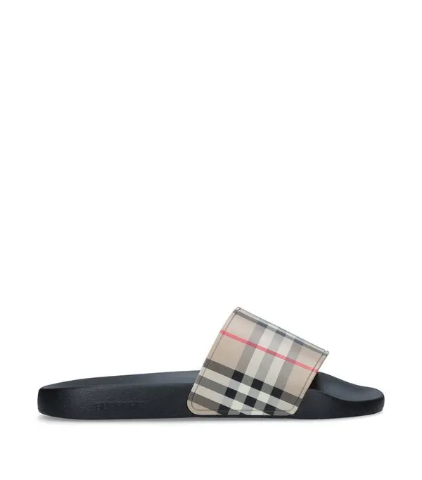 Burberry Checked Slides