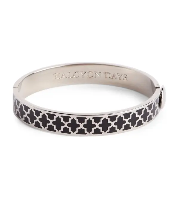Halcyon Days Palladium Agama Bangle - Black