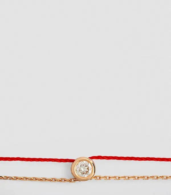 REDLINE Rose Gold Diamond Bracelet - Red