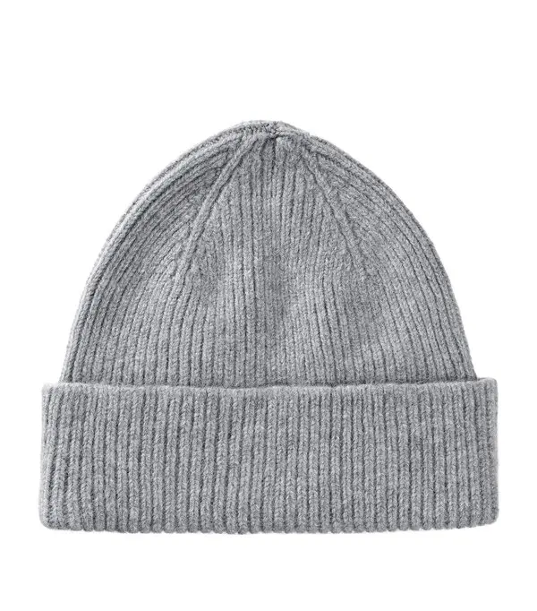 LE BONNET Lambswool-caregora Classic Beanie - Grey