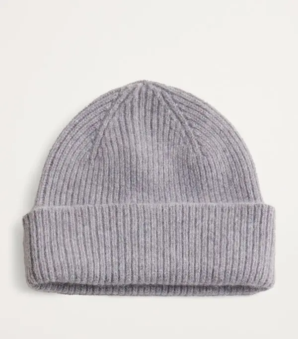 LE BONNET Lambswool-caregora Classic Beanie - Grey