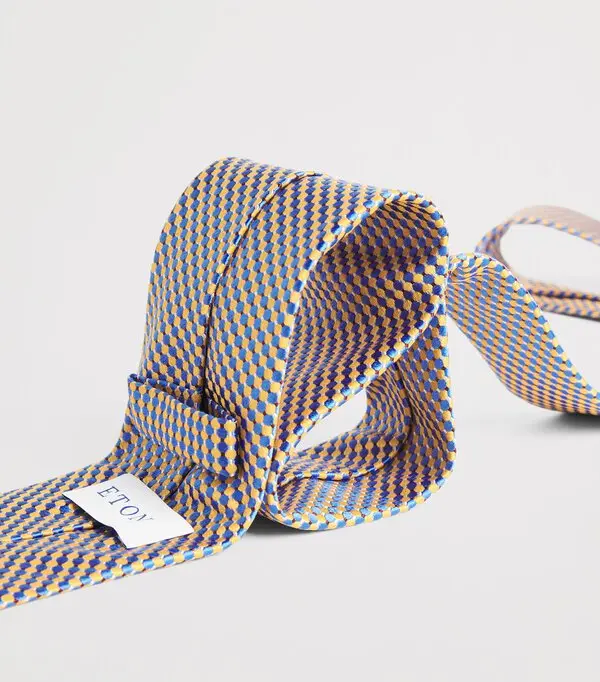 Eton Geometric Neck Tie - Orange