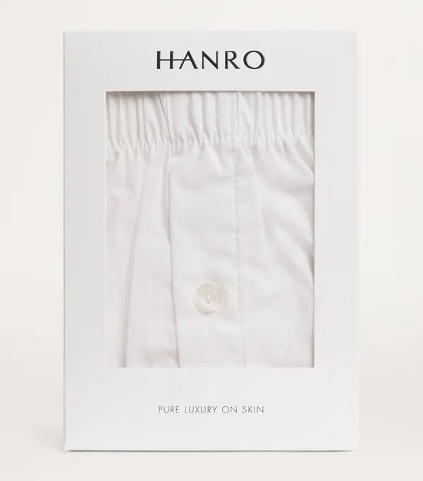 Hanro Woven Plain Boxer Shorts