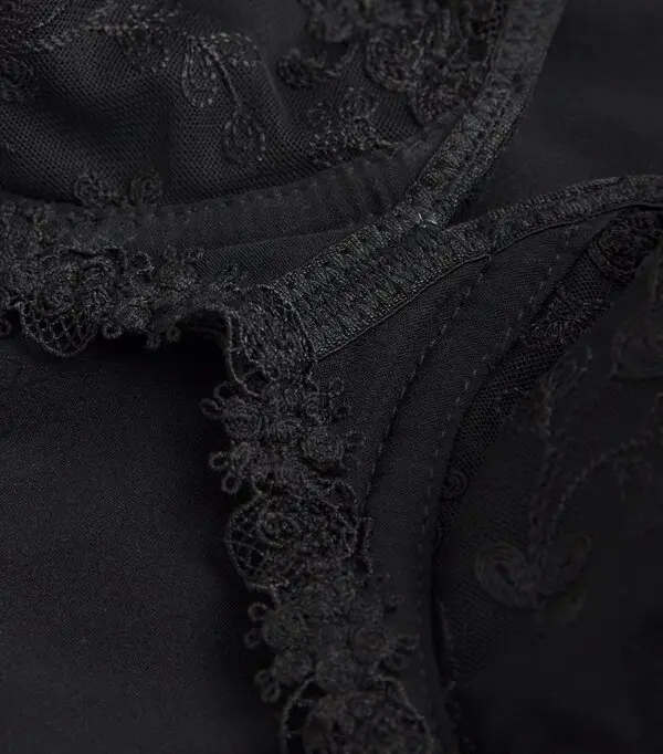 Simone Perele Embroidered Wish Plunge Bra - Black