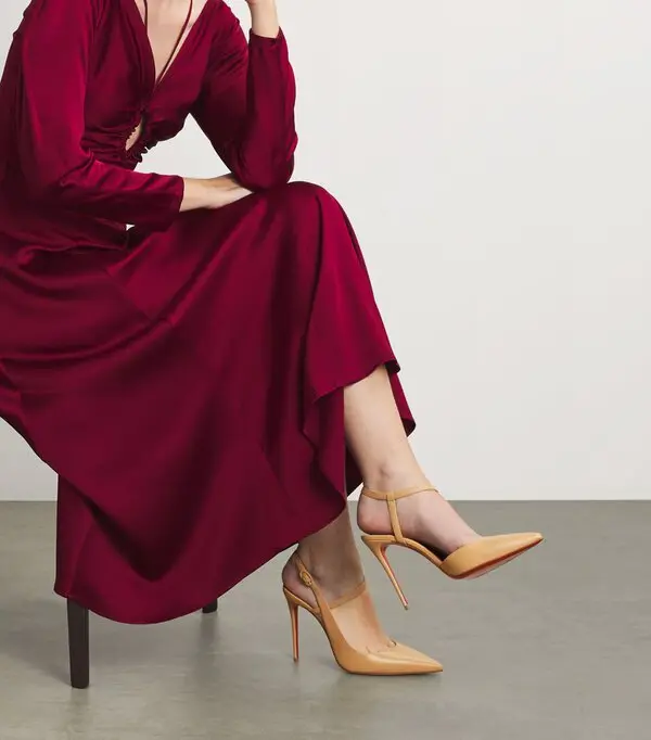 CHRISTIAN LOUBOUTIN Jenlove 100 Leather Pumps - Red