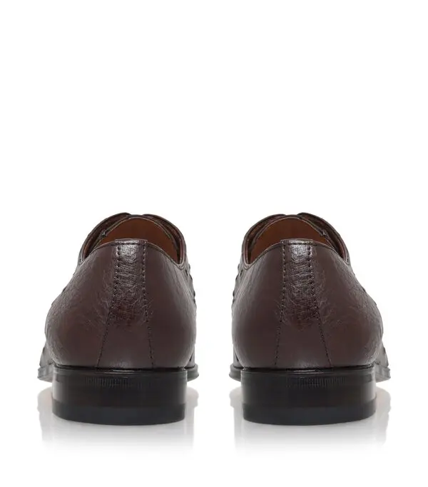 STEMAR Ostrich Derby Shoes - Brown