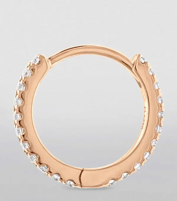 MARIA TASH Diamond Eternity Single Hoop Earring - Rose Gold