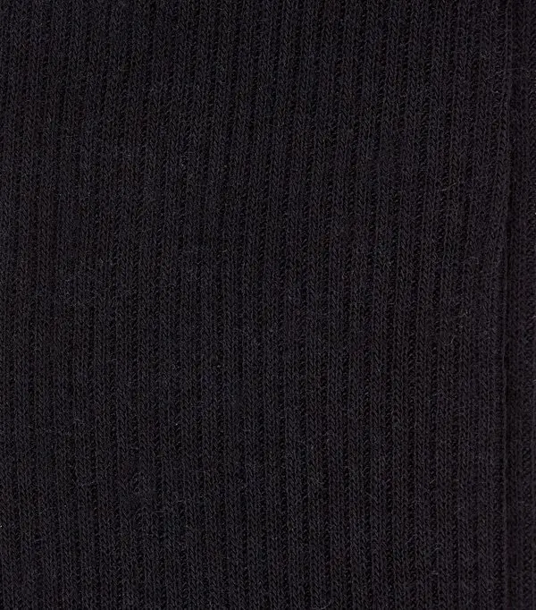 Pantherella Merino Wool Ribbed Socks - Black