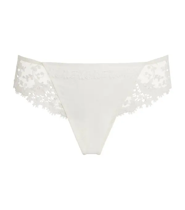 Simone Perele Embroidered Wish Tanga - Ivory