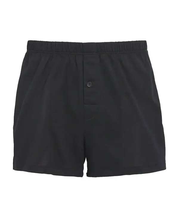 Hanro Cotton Sporty Boxers - Black