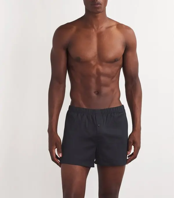 Hanro Cotton Sporty Boxers - Black