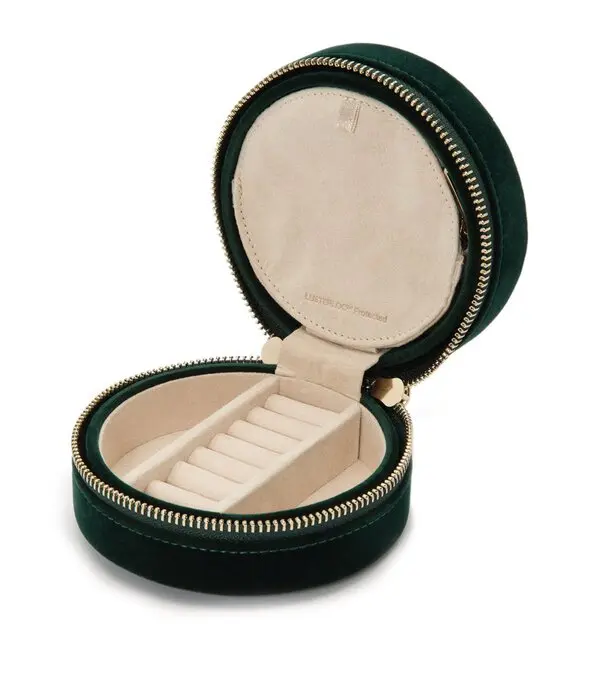 Wolf Zoe Travel Jewellery Case - Green