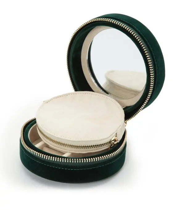 Wolf Zoe Travel Jewellery Case - Green